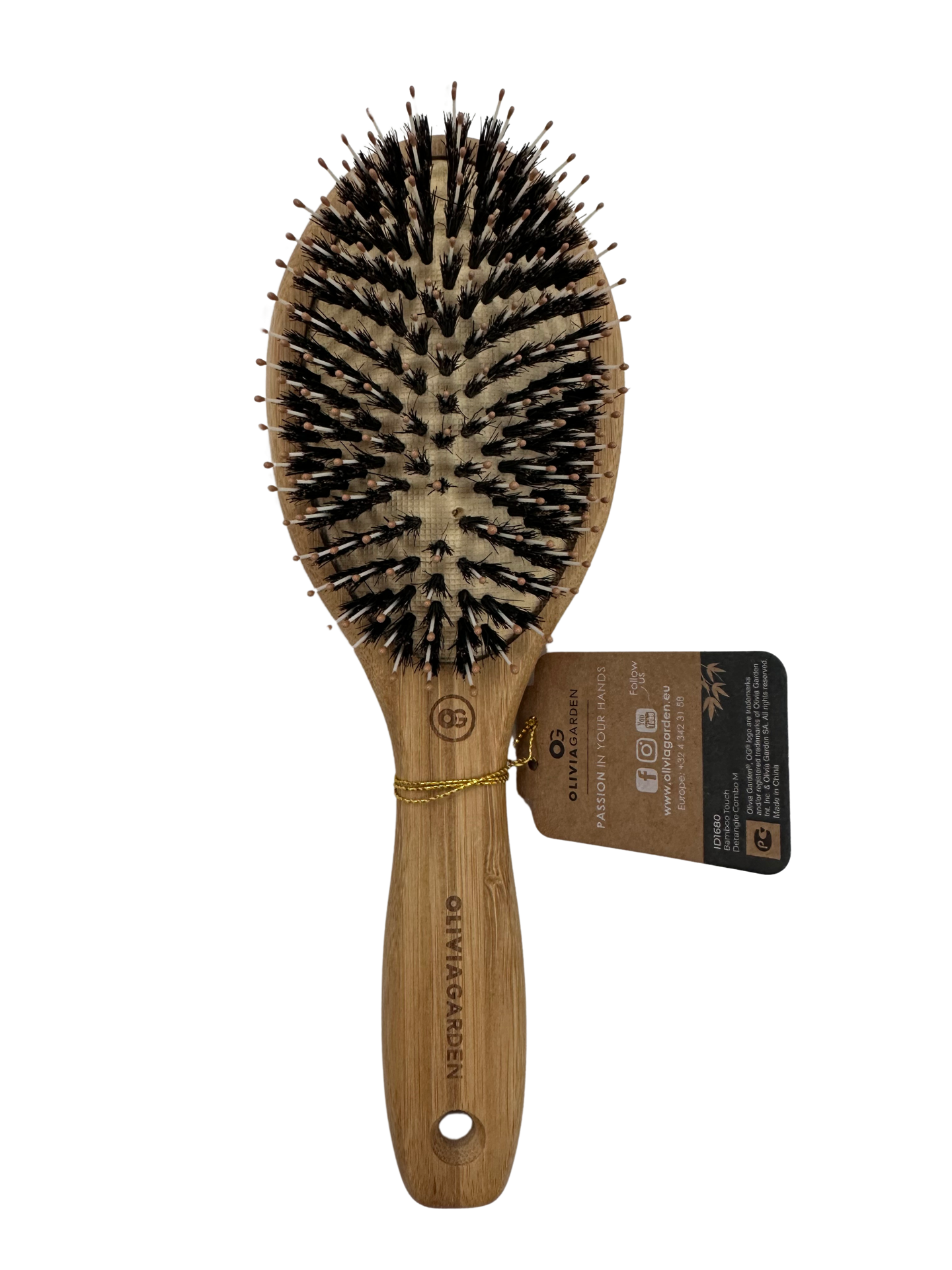 וולדן סחר ציוד למספרות. מברשת סירוק ופתיחת קשרים במבוק קומבו אובלית